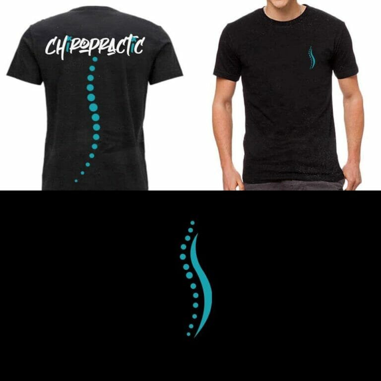 Chiropractic T-Shirt - Chiropractic & Spine on Back - Chiro1Source